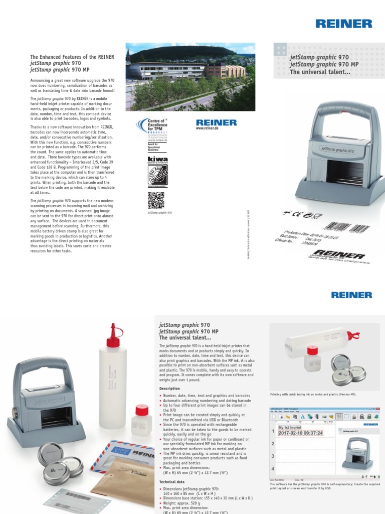 REINER Flyer JetStamp-graphic-970 en Web 01.2015 | PDF | Barcode ...