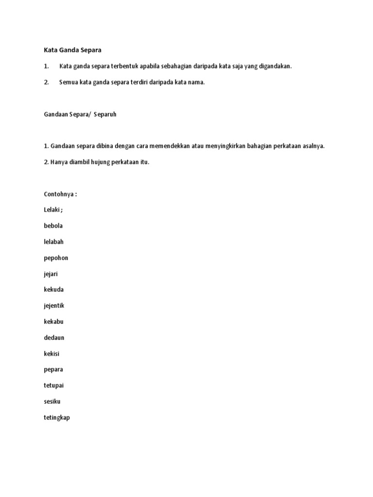 Kata Ganda Separa | PDF