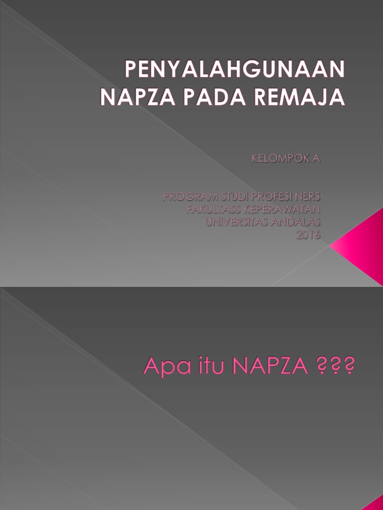 Napza Pada Remaja Kelompok A | PDF | Gaya Hidup