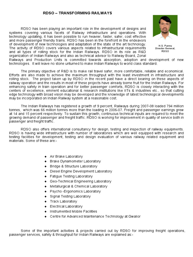 Article Rdso | PDF | Locomotives | Rail Transport