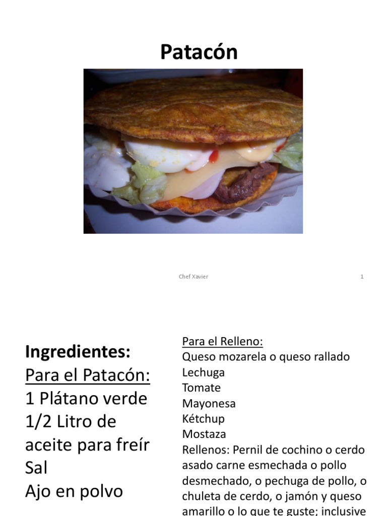 Patacón: paso a paso para preparar este plato venezolano | PDF