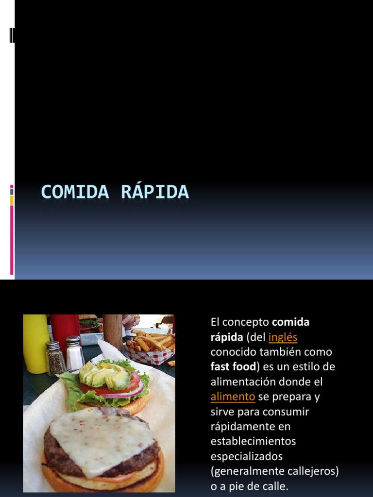 Comida Rápida | PDF | Comida rápida | Comida de conveniencia