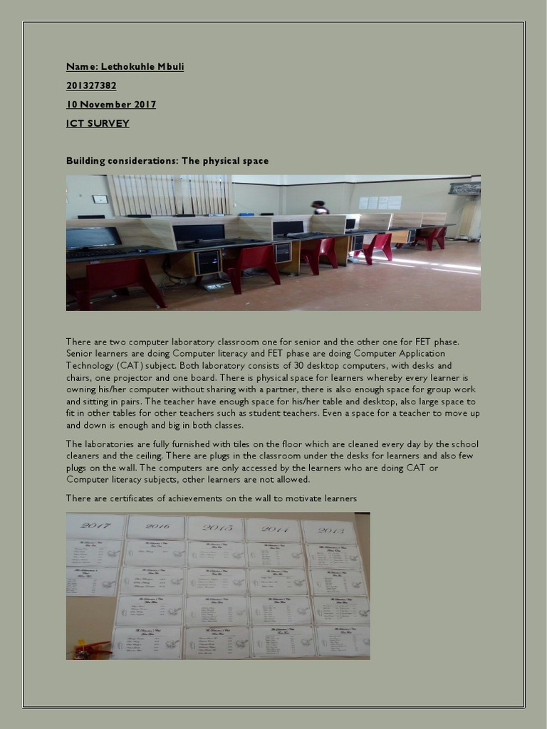 Name: Lethokuhle Mbuli 201327382 10 November 2017 Ict Survey | PDF ...