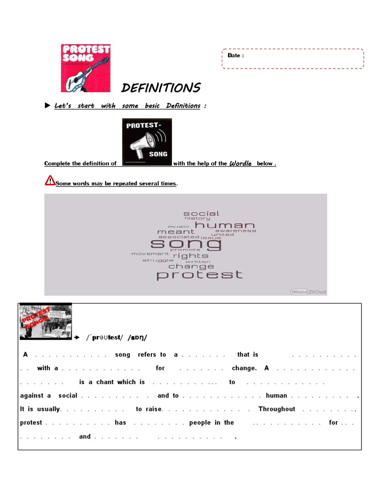 Definition of Protest Songs | PDF