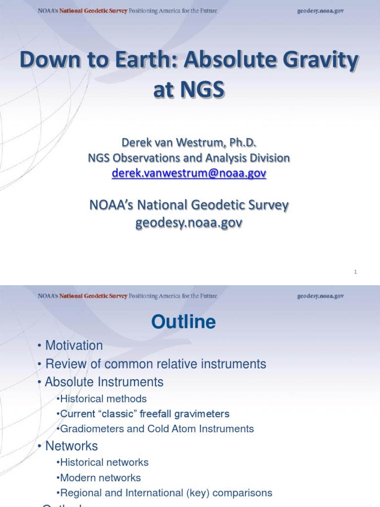 Down To Earth: Absolute Gravity at NGS: NOAA's National Geodetic Survey ...