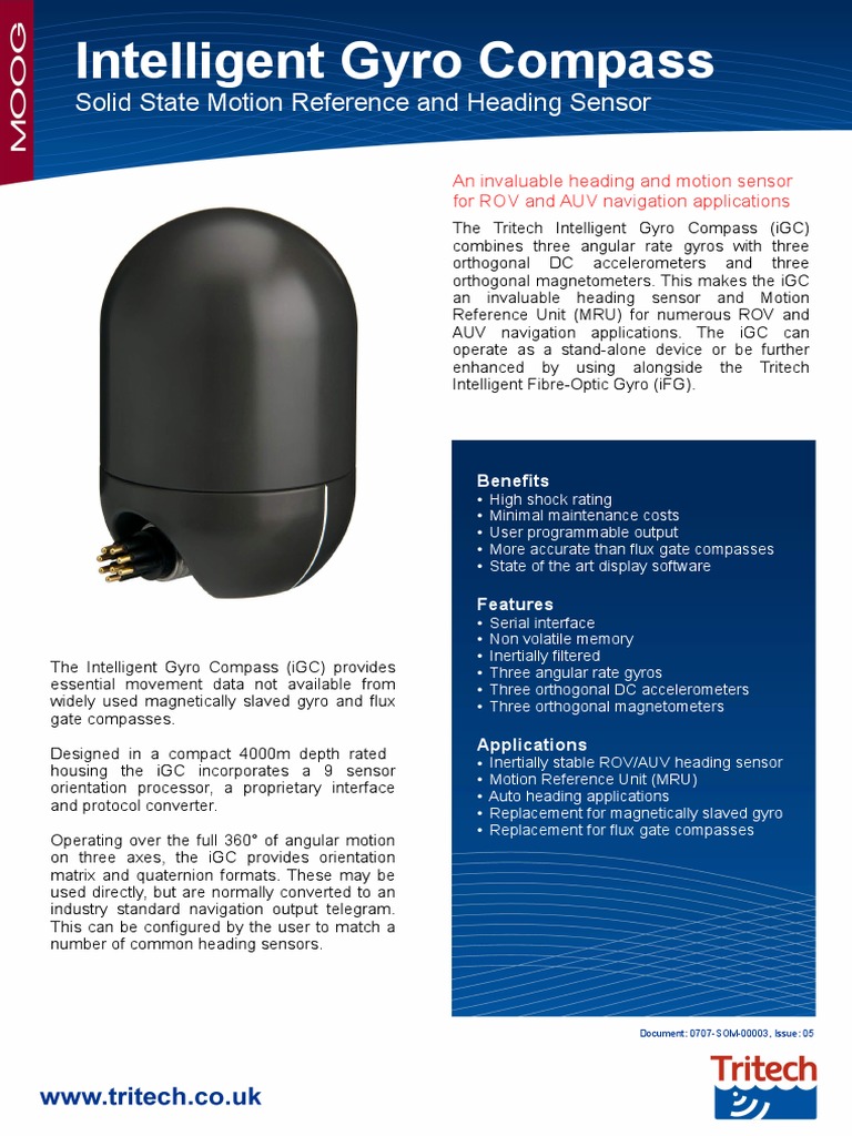 Heading Motion Sensor Intelligent Gyro Compass Igc | PDF | Gyroscope ...