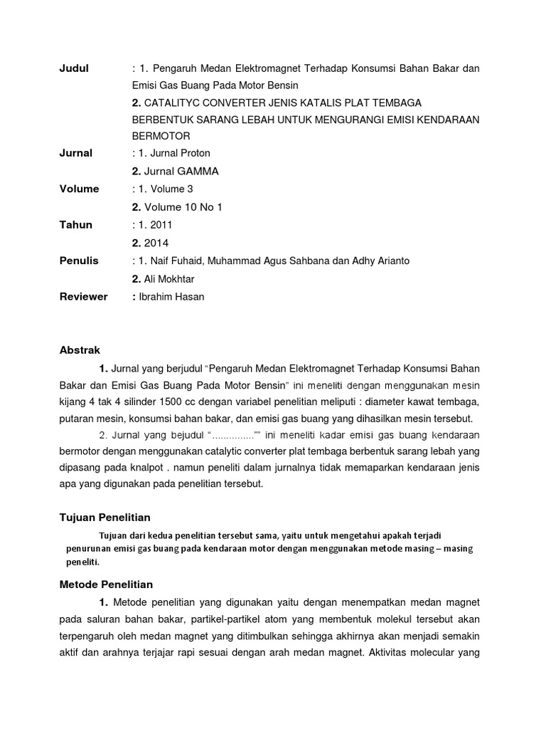 Contoh Review Jurnal | PDF