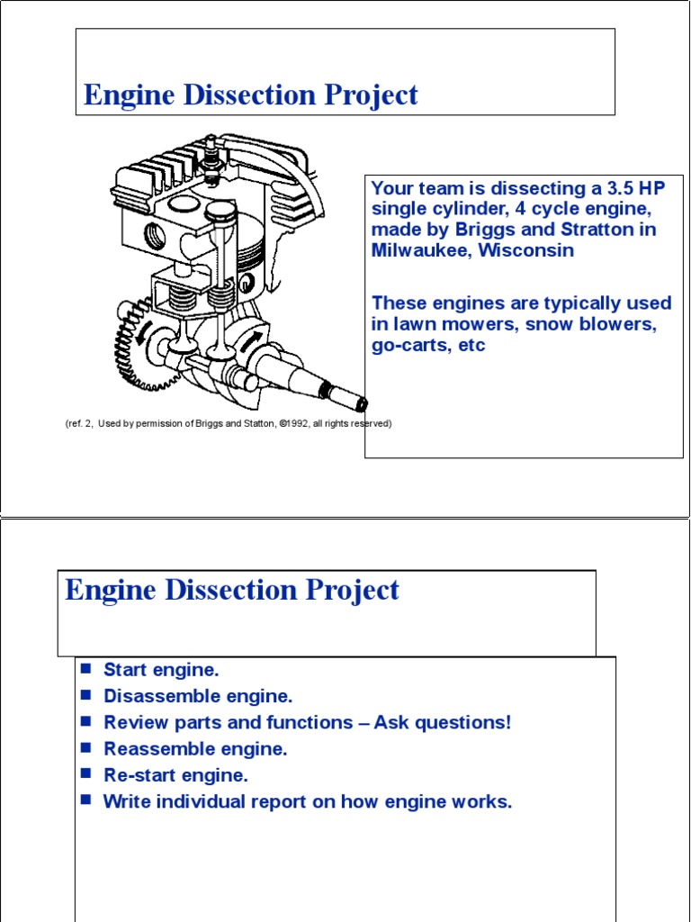 Engine Dissection Project | PDF | Piston | Internal Combustion Engine