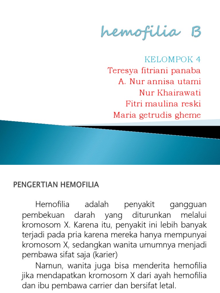 Hemofilia B | PDF | Sains & Matematika
