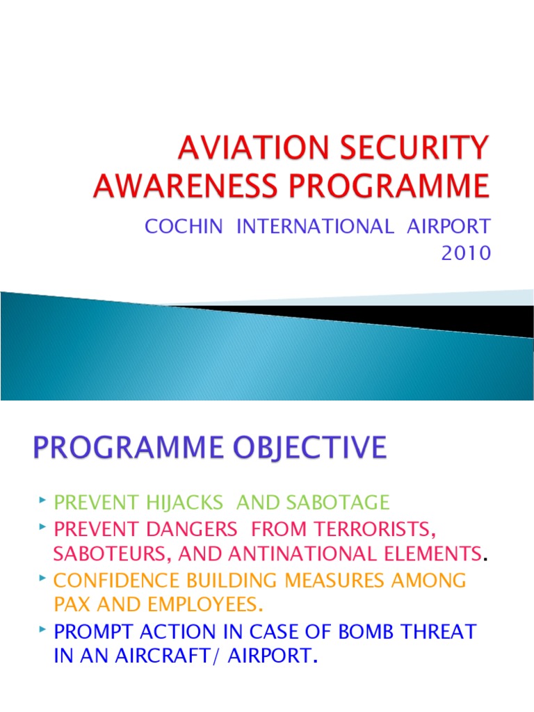 Avsec Awareness Programme | PDF | Airport | Crime & Violence