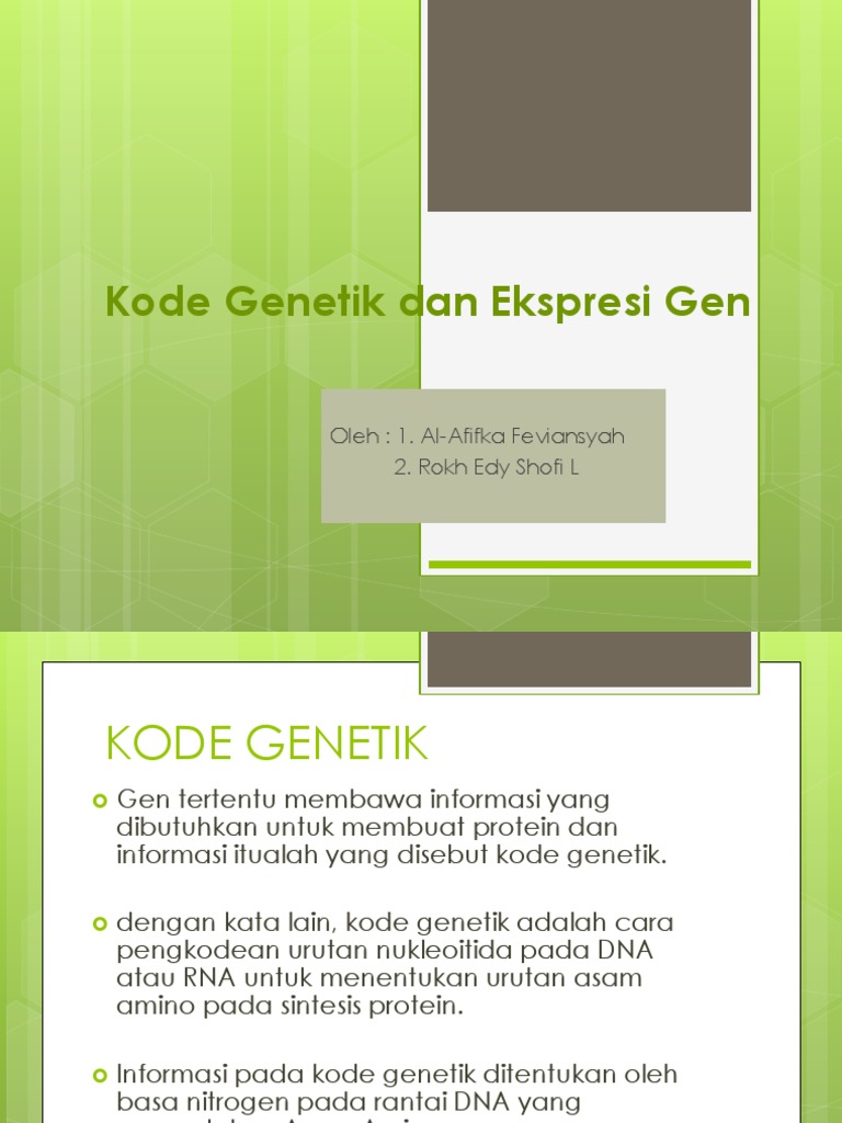 Kode Genetik Dan Ekspresi Gen | PDF
