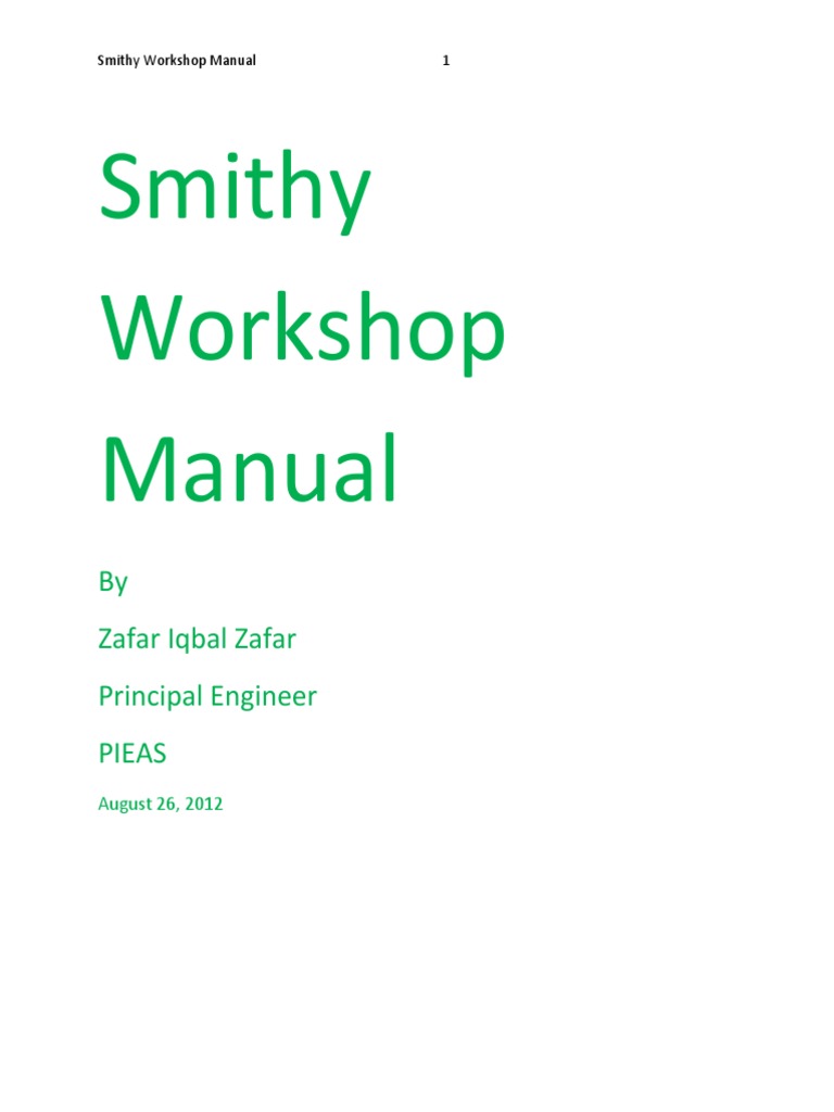 Smithy Workshop Manual | PDF | Forge | Metalworking