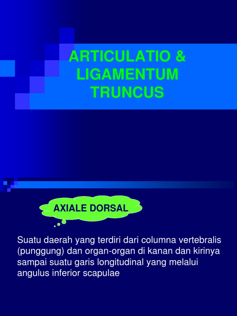 Articulatio Dan Ligamentum Truncus | PDF