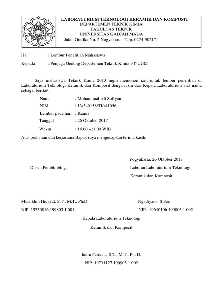 Surat Lembur | PDF