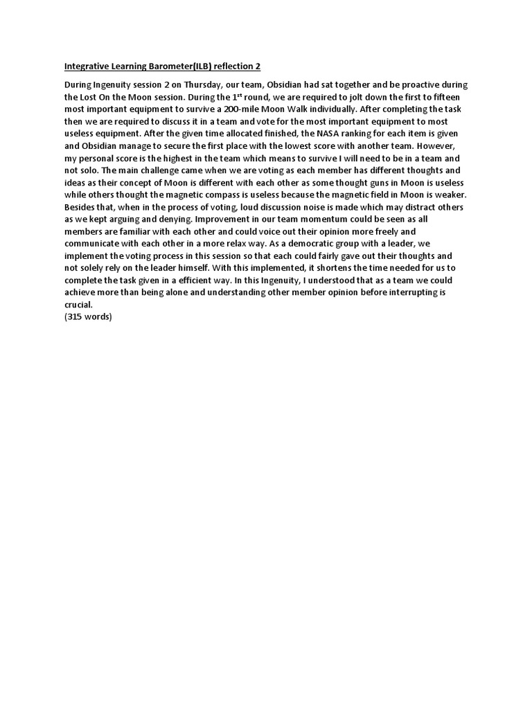 Integrative Learning Barometer | PDF