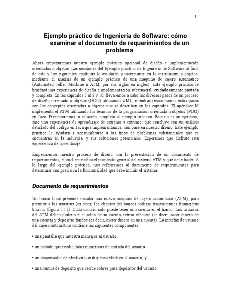 Ejemplo Práctico de Ingeniería de Software | Descargar gratis PDF ...