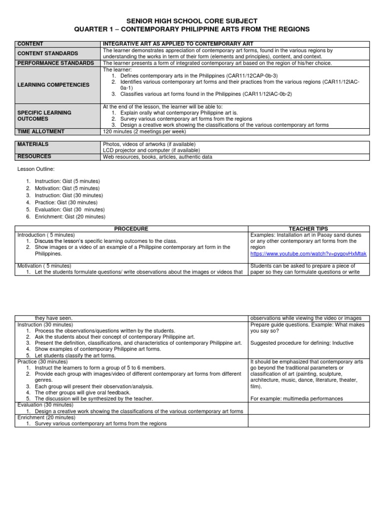Teaching Guide Quarter 1 Lesson 1 1 | PDF | Educational Psychology ...