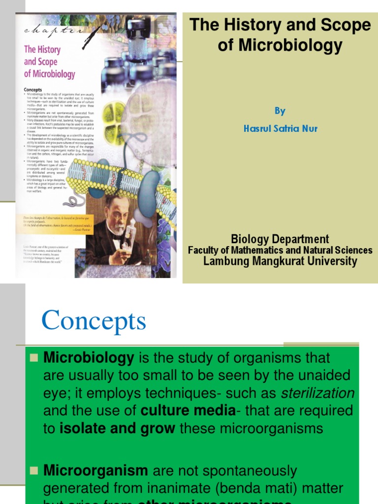 1 The History and Scope of Microbiology Rev3 090216 | PDF ...