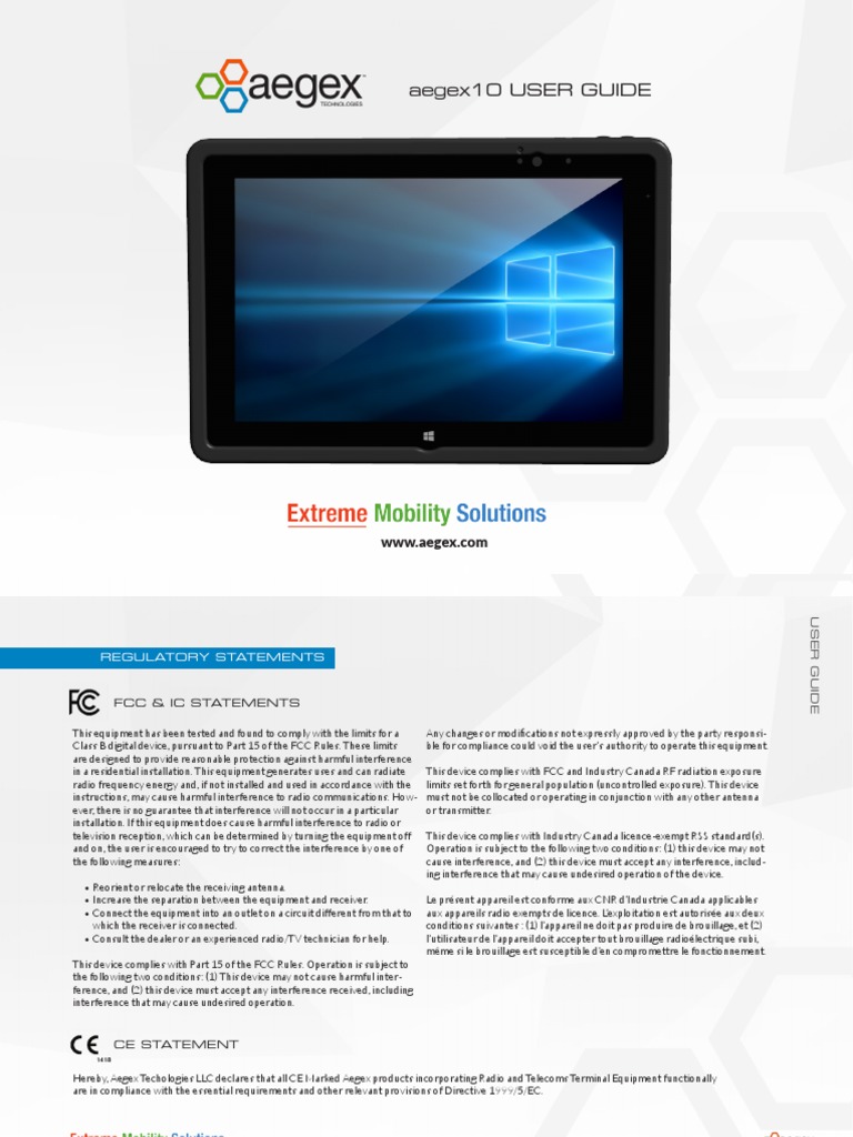 Aegex User Guide A5 Latest | PDF | Electromagnetic Interference ...
