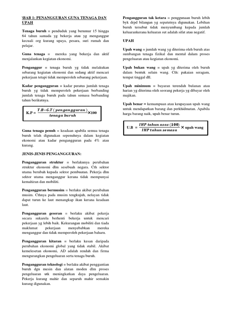 Formula Ekonomi | PDF