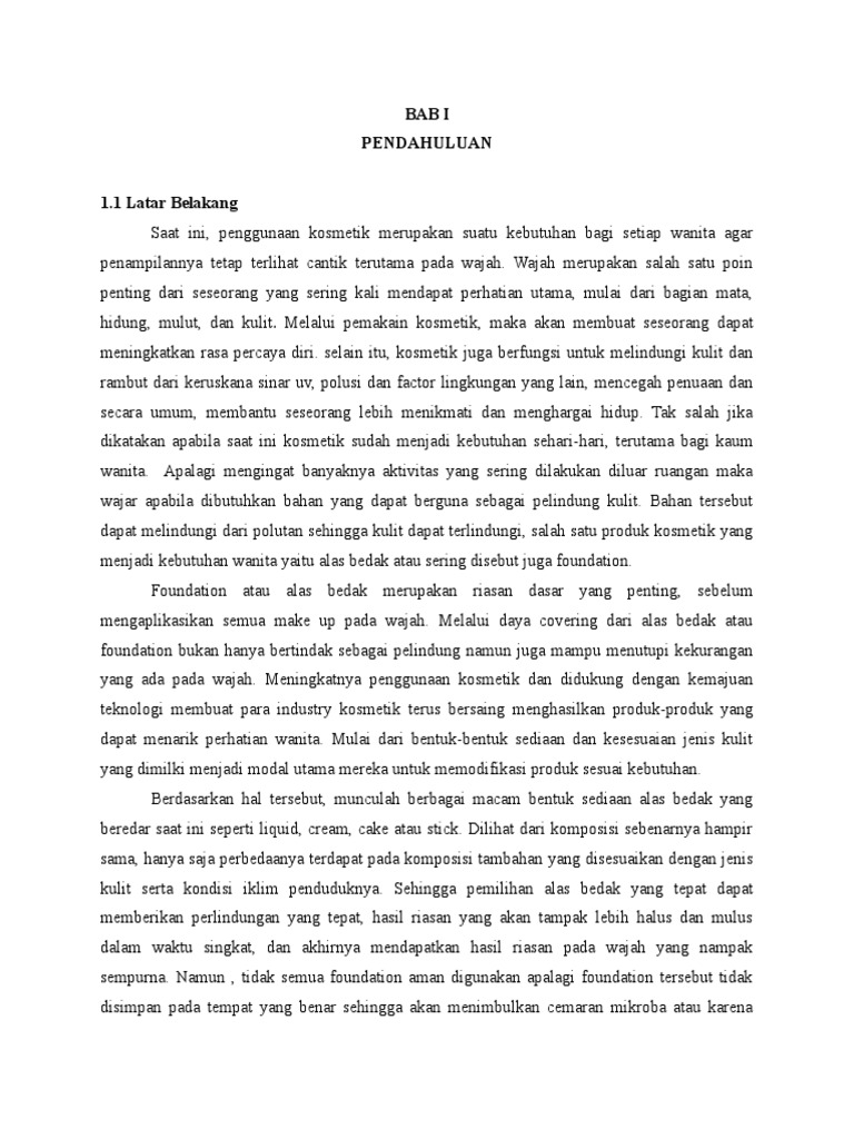 Uji Cemaran Mikroba pada Foundation | PDF