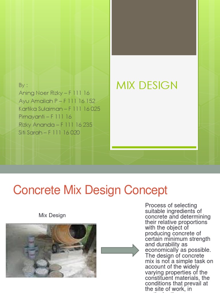 Mix Design | PDF | Concrete | Ratio