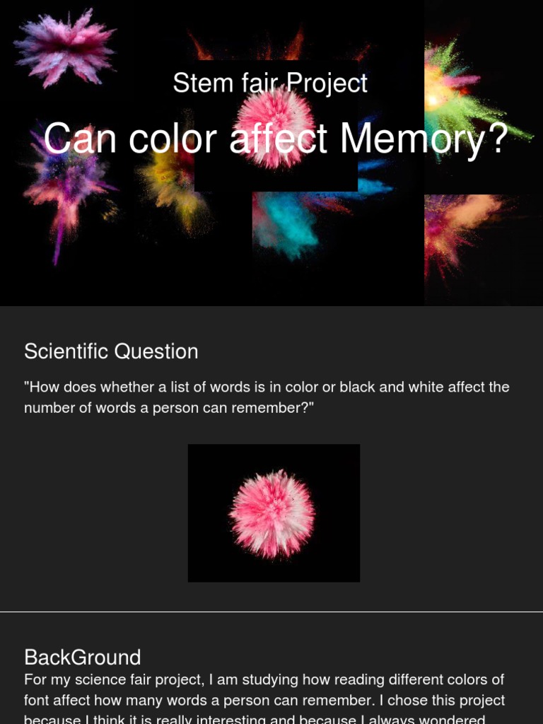 Stem Fair Project | PDF | Memory | Brain