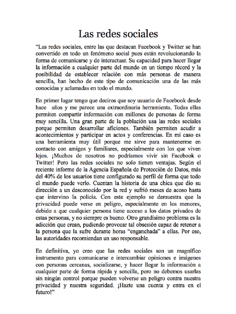 Las Redes Sociales | PDF
