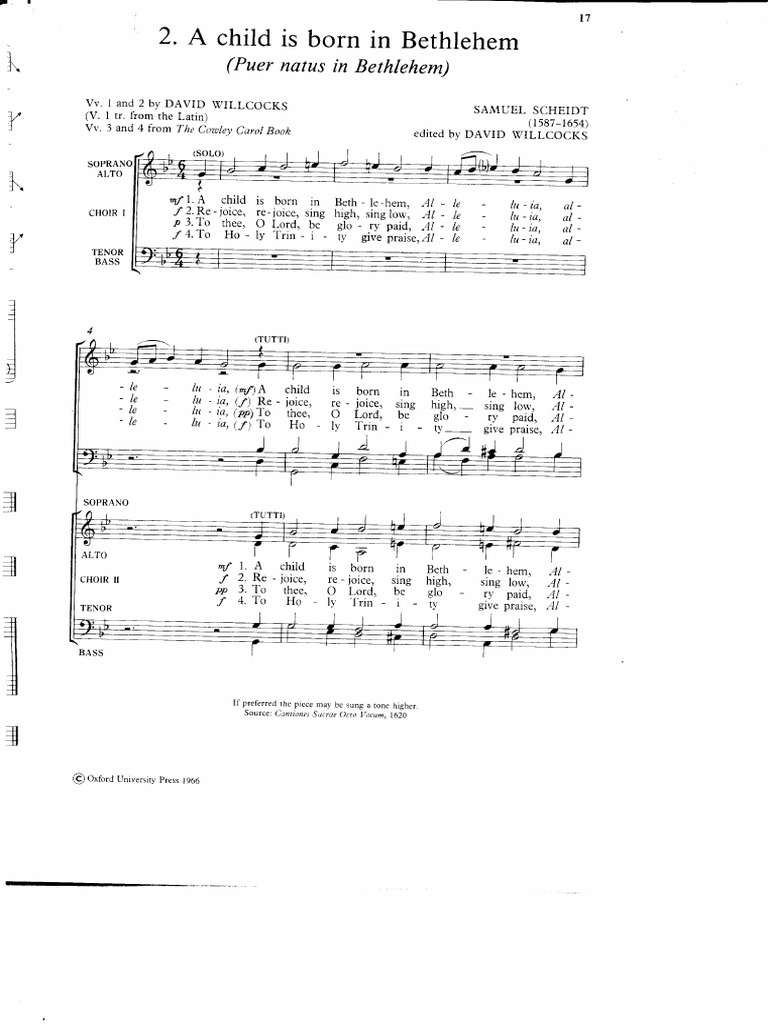 A Child Is Born in Bethlehem | PDF | Music Performance | Human Throat
