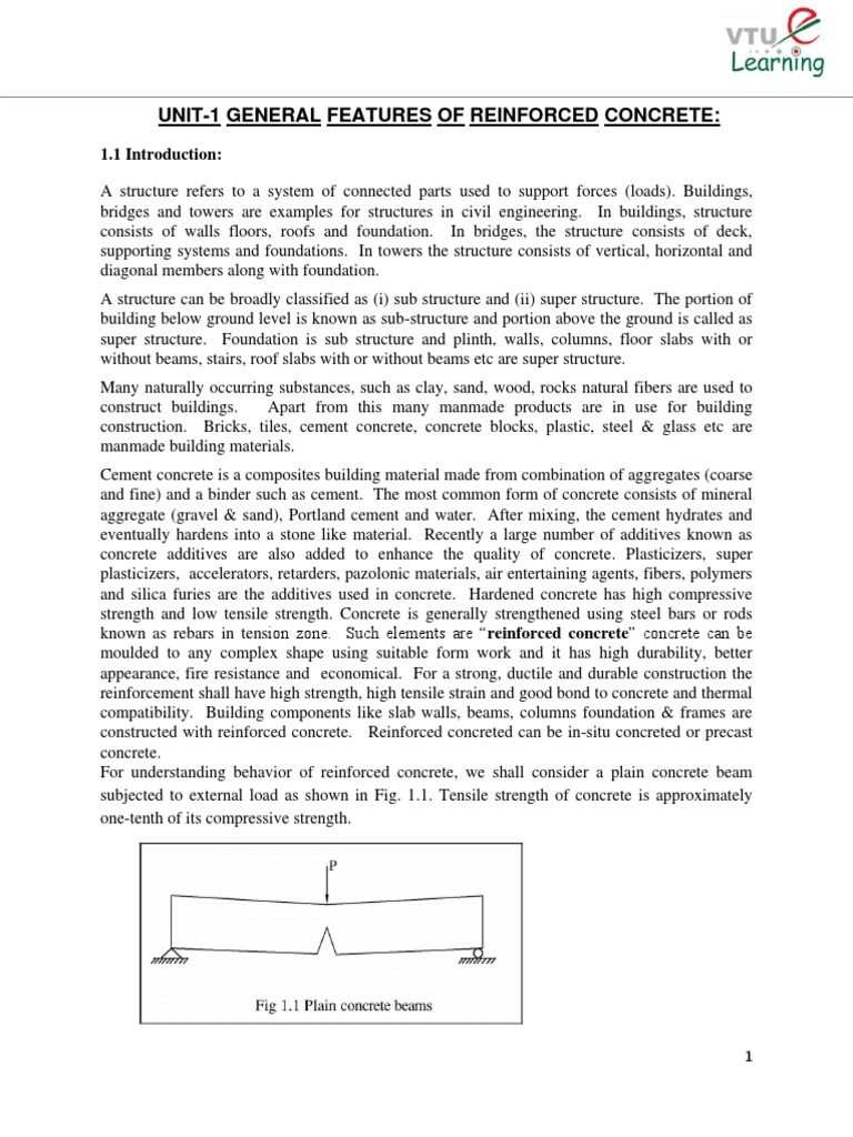 Unit - 01 and 02 | PDF | Reinforced Concrete | Strength Of Materials