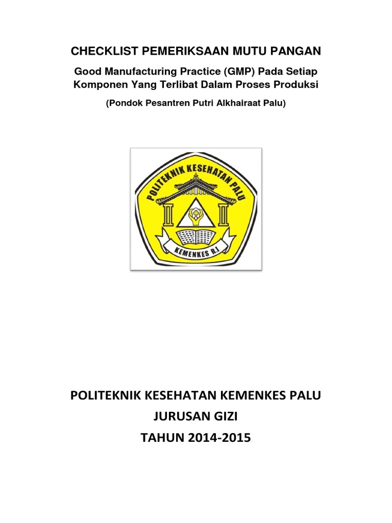 Checklist GMP | PDF