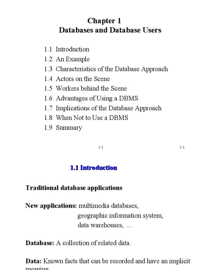 Lecture 1 Chap 1-Navathe | PDF | Databases | Computer Science