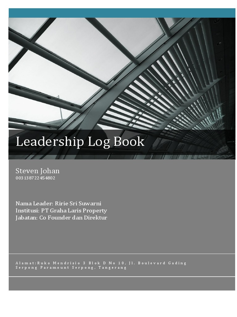 StevenJohan - Shadowing Log Book Leadership | PDF