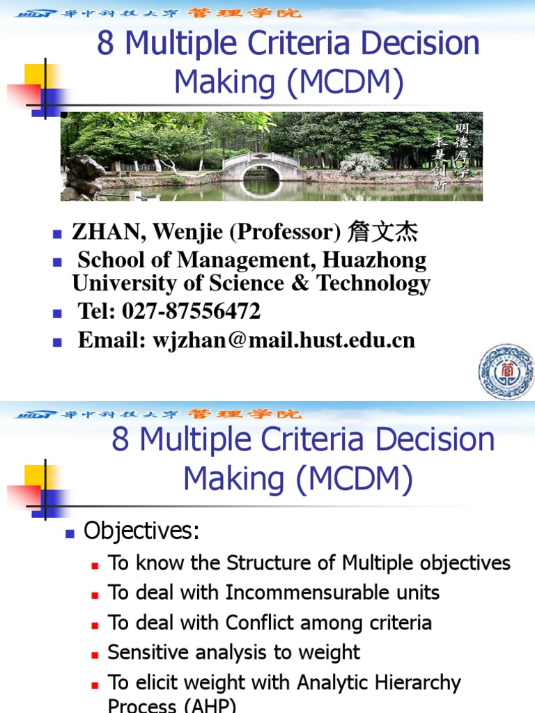 Multiple Criteria Decision Making | Decision Making | Analysis
