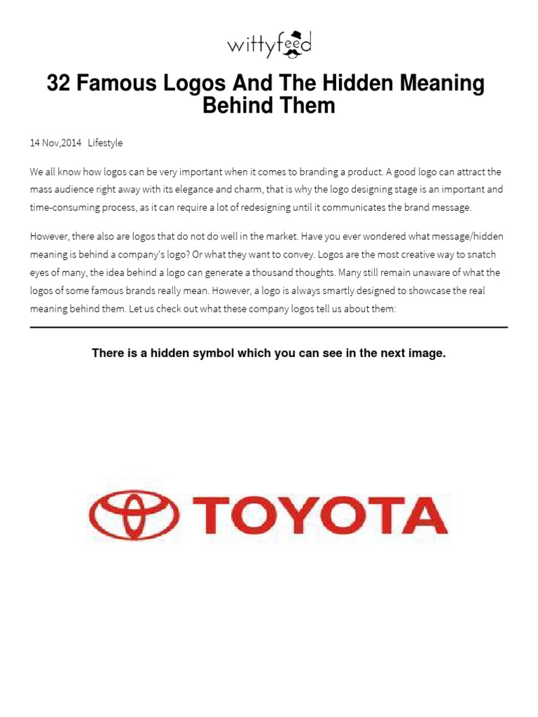 32 Famous Logos and The Hidden Meaning Behind Them: There Is A Hidden ...