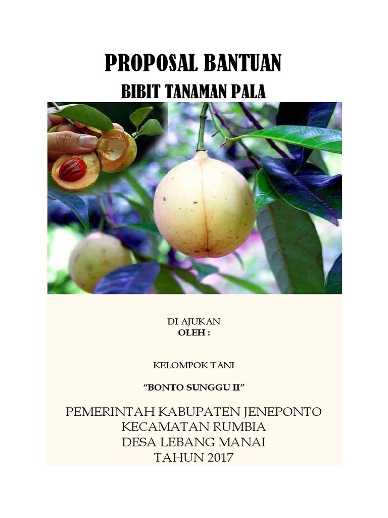 Proposal Bantuan Bibit Pala | PDF