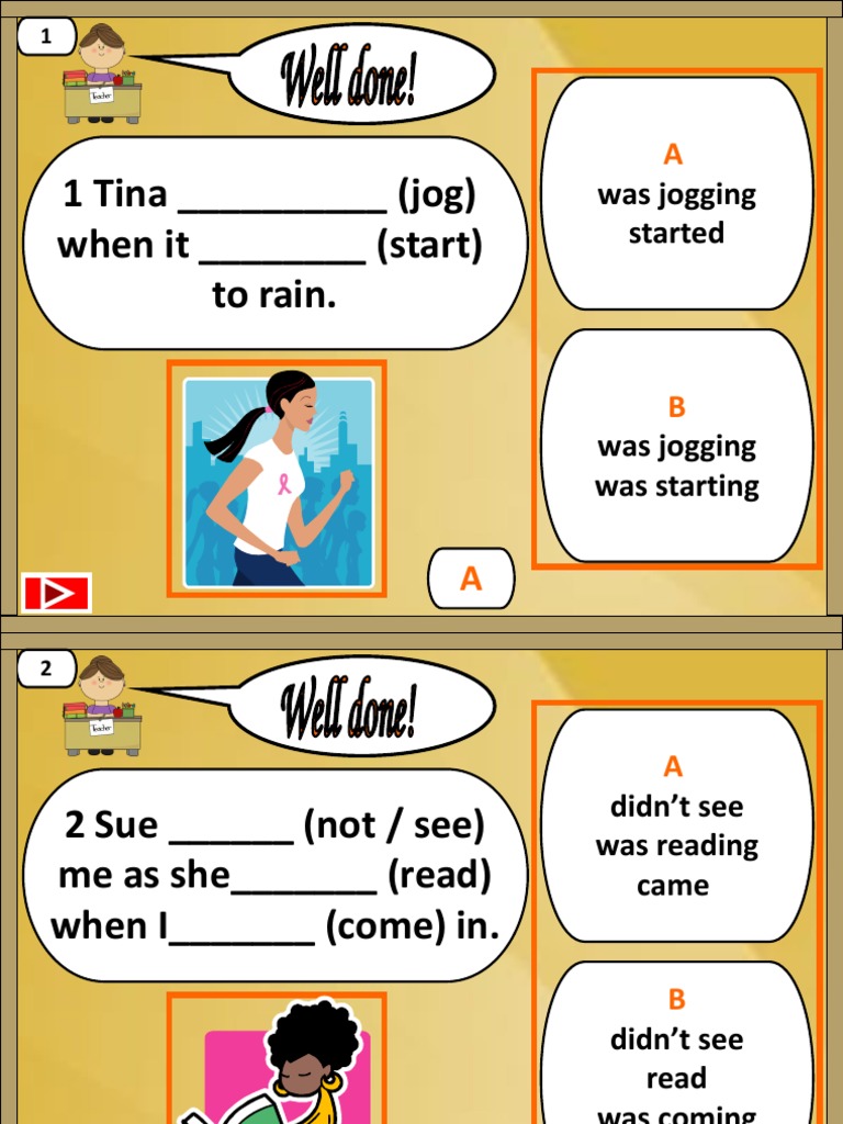 Past Tense Exercises for Jogging and Rain | PDF | Leisure