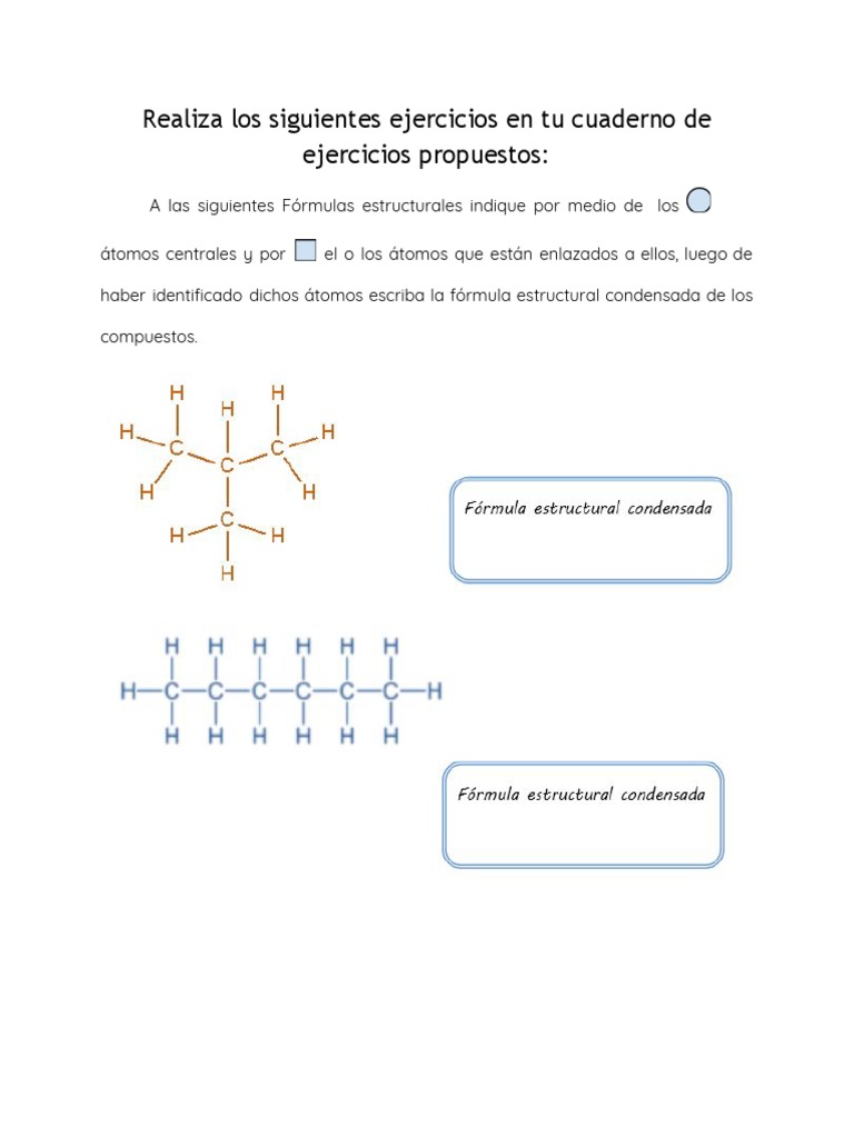Ejercicios de Fórmulas Estructurales | PDF