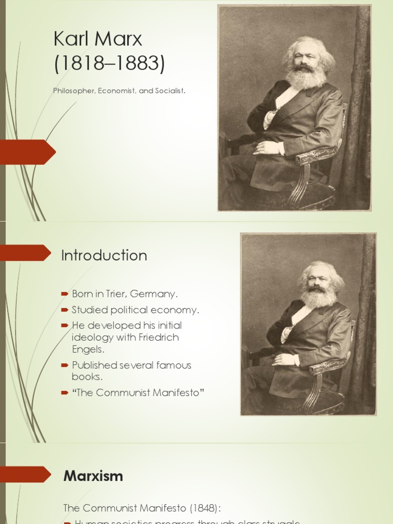 Karl Marx (1818-1883) : Philosopher, Economist, and Socialist | PDF ...