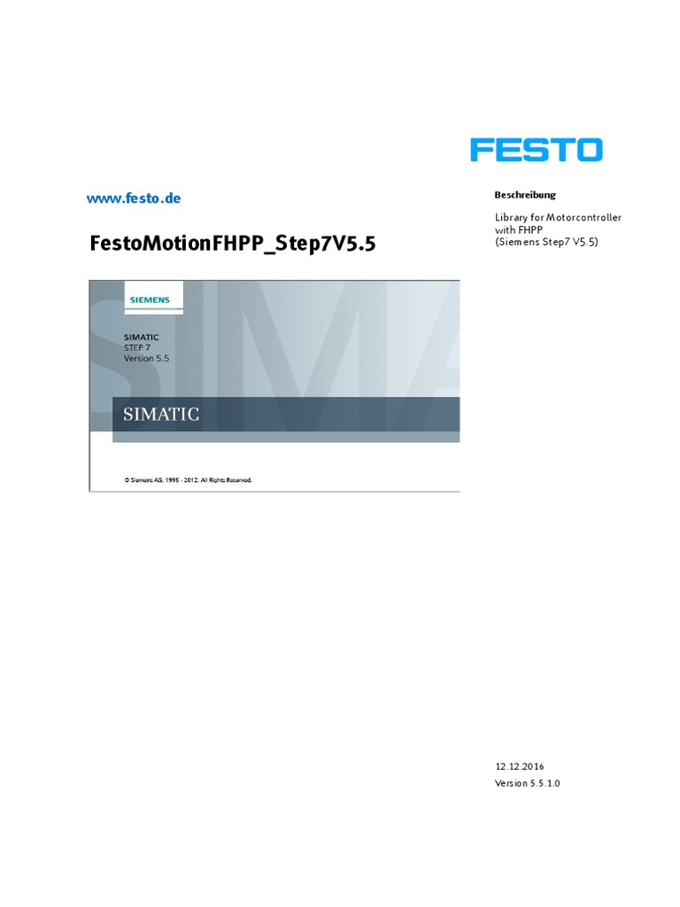 Festo Motion FHPP Step7 V5 5 EN PDF | PDF | Input/Output | Parameter (Computer Programming)