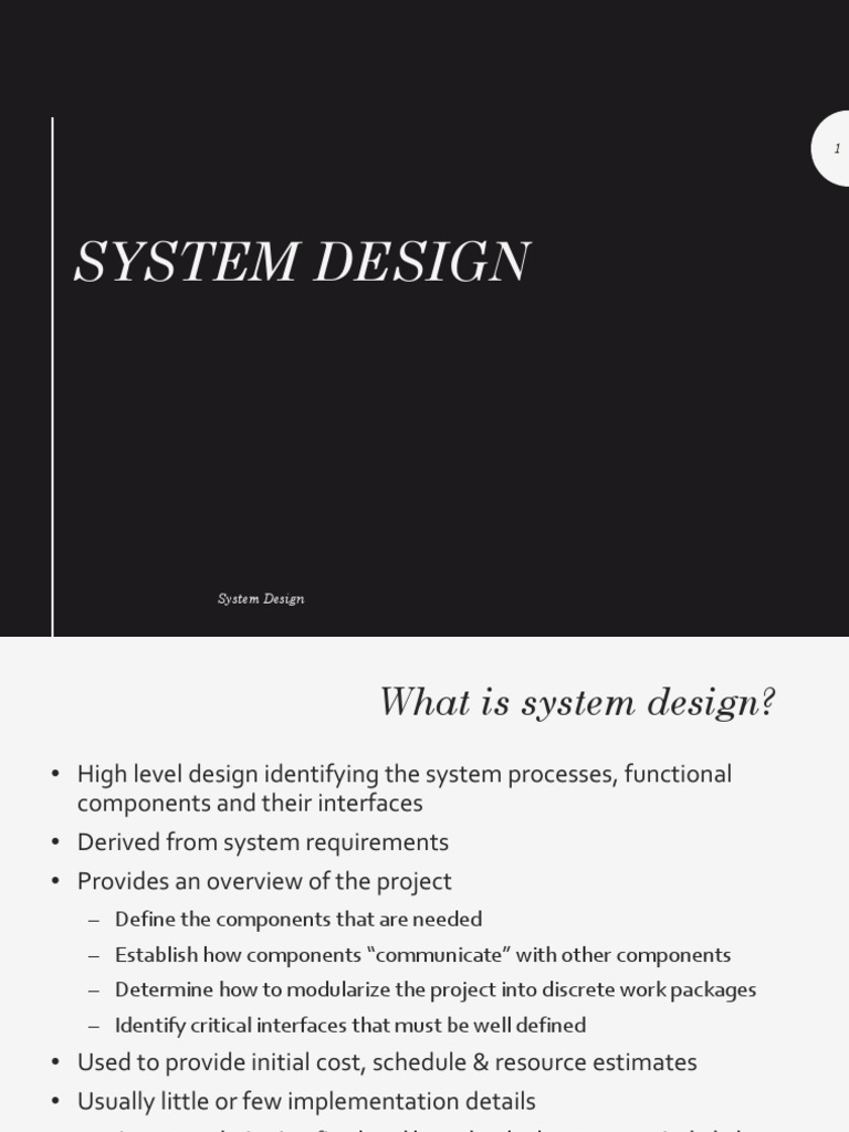 pm02 Systemdesign 160410184731 | PDF | Interface (Computing) | System