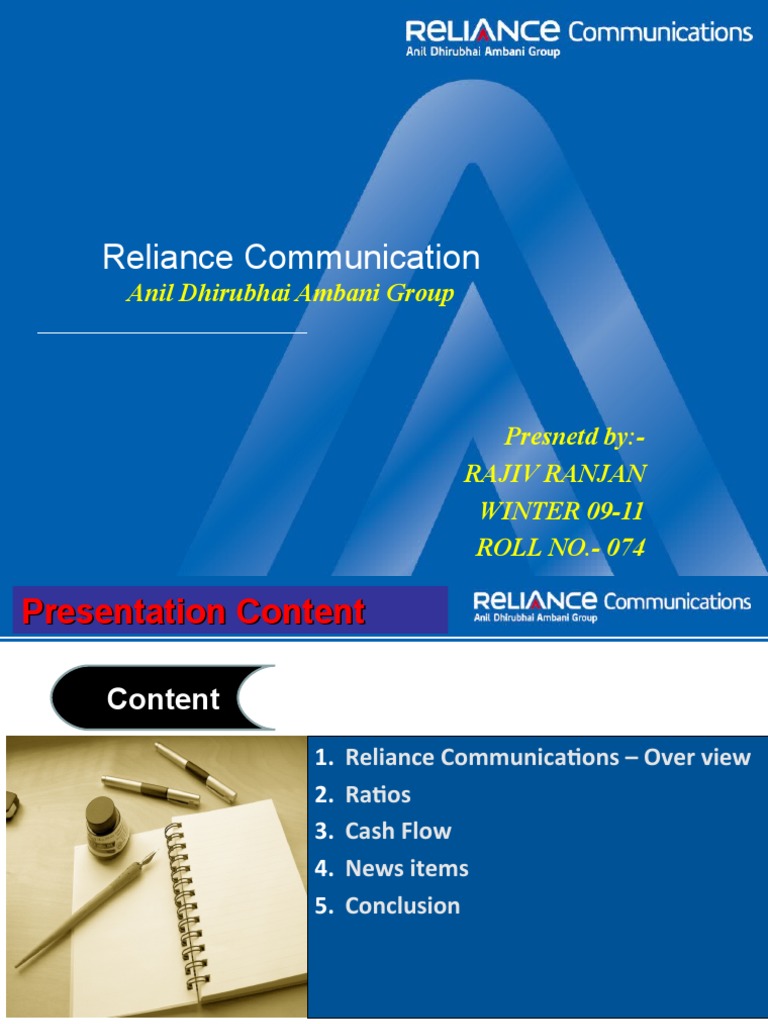 Reliance Communication (ADAG) | PDF | Gross Margin | Economies