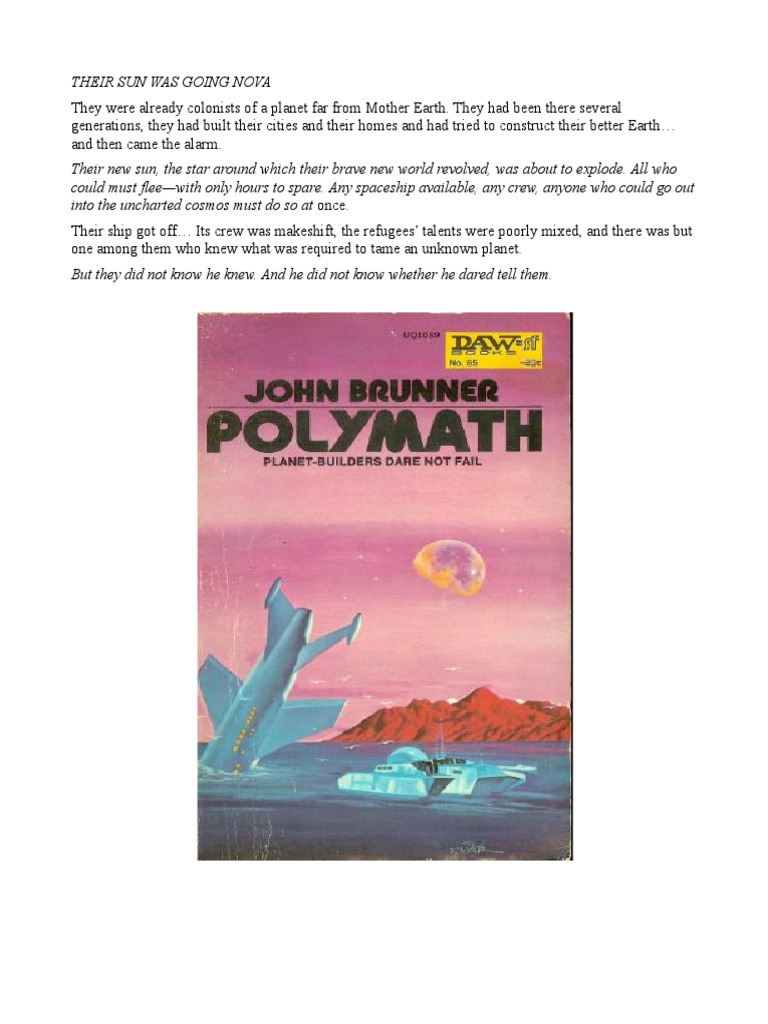John Brunner Polymath PDF | PDF | Planets | Orbit