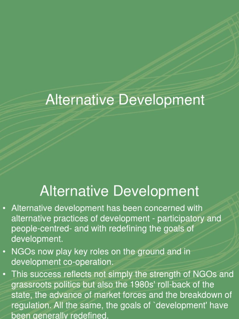 Alternative Development | PDF | Non Governmental Organization ...