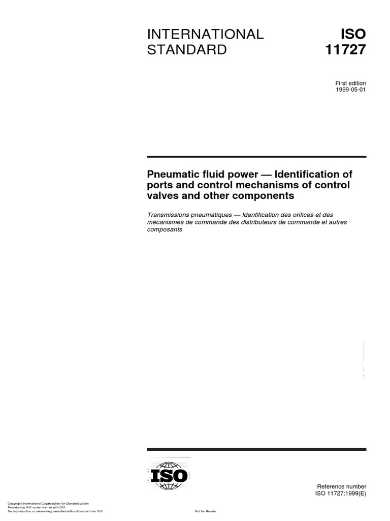 N. Iso11727 | PDF | Valve | International Organization For Standardization
