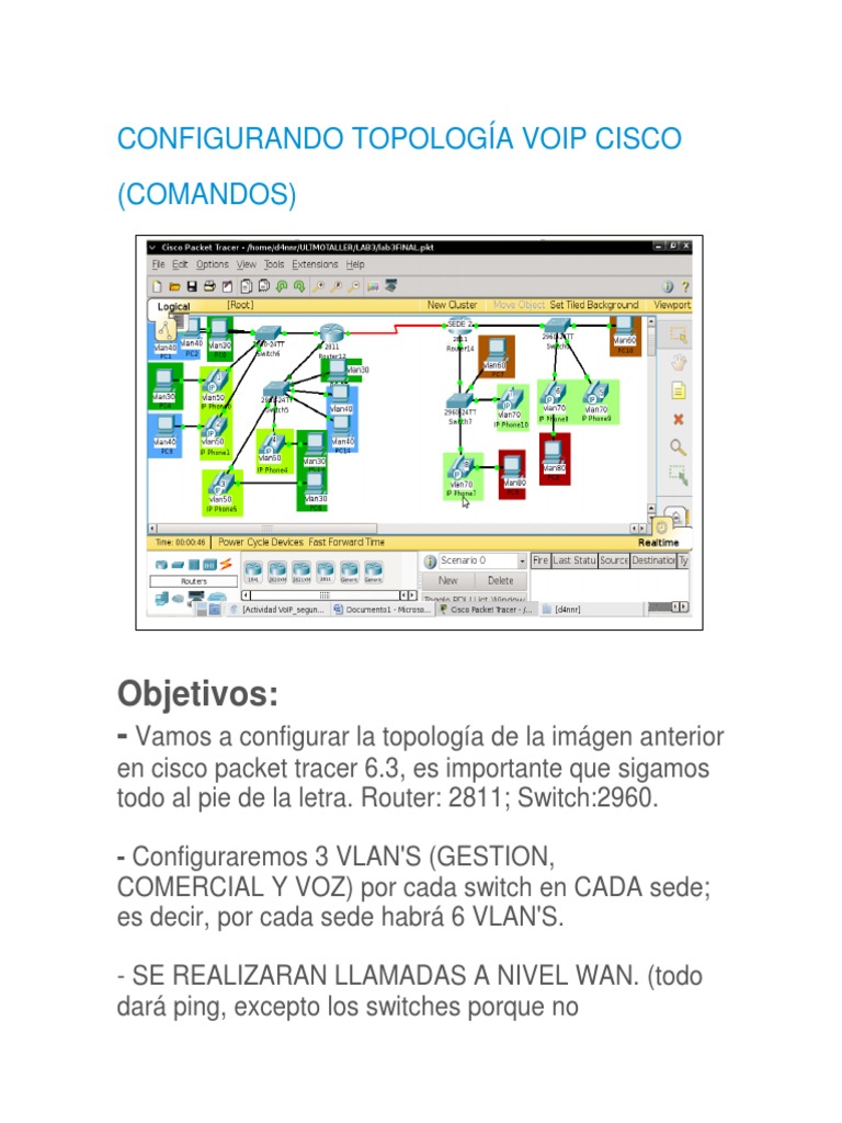 Configuración VoIP Cisco: VLANs y DHCP | PDF | Enrutador (Computación) | Voz sobre IP