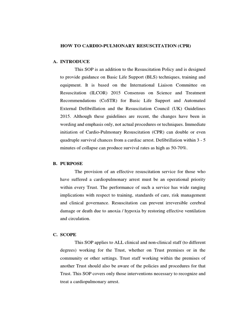 How To CPR | PDF | Cardiopulmonary Resuscitation | Cardiac Arrest