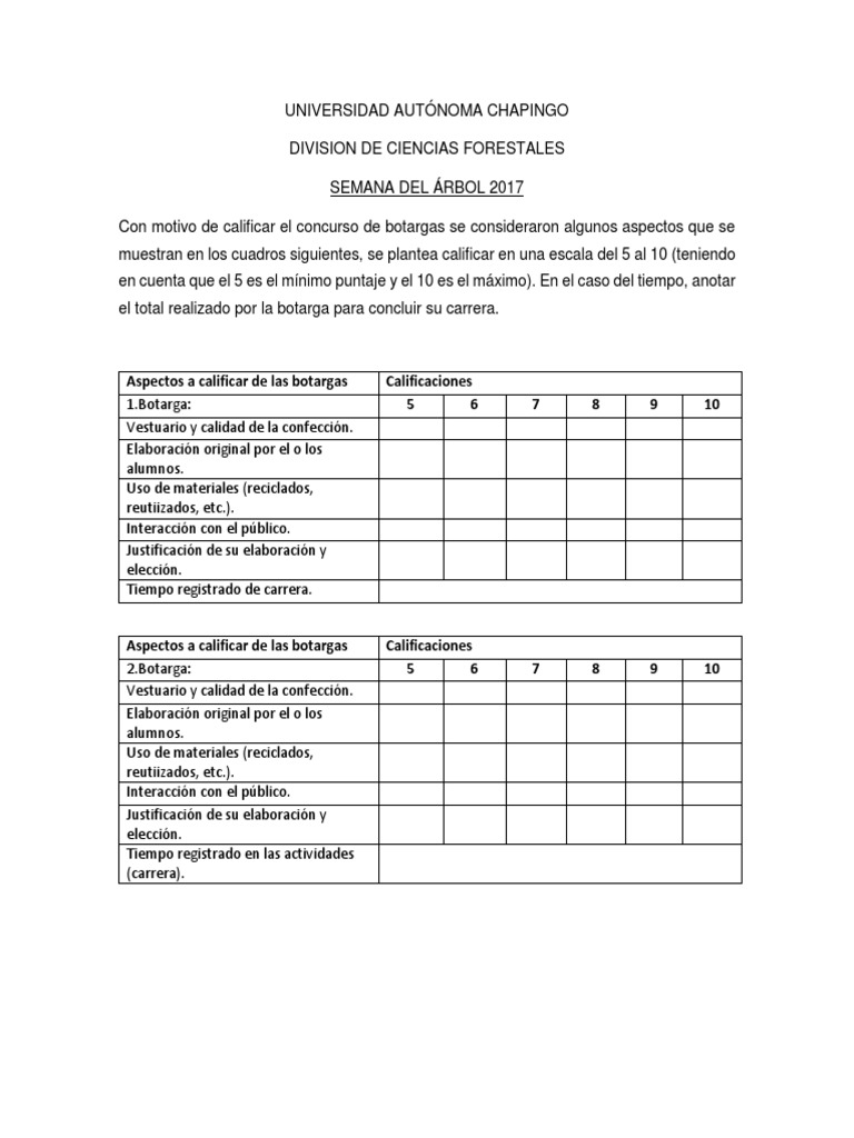 Criterios para Calificar Botargas Recicladas | PDF | Deportes | Ajedrez