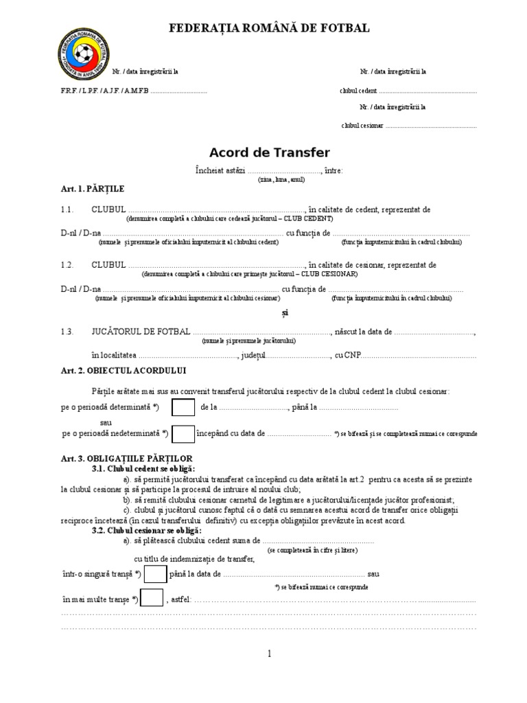 Acord Transfer FRF | PDF
