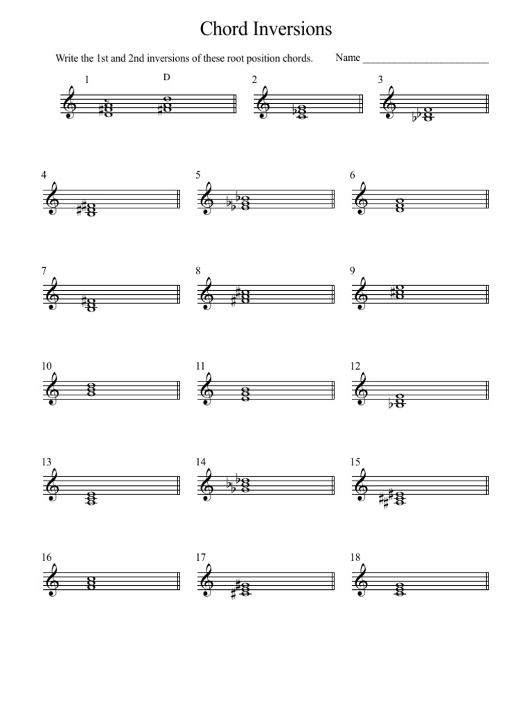 Chord Progressions Sheet | PDF